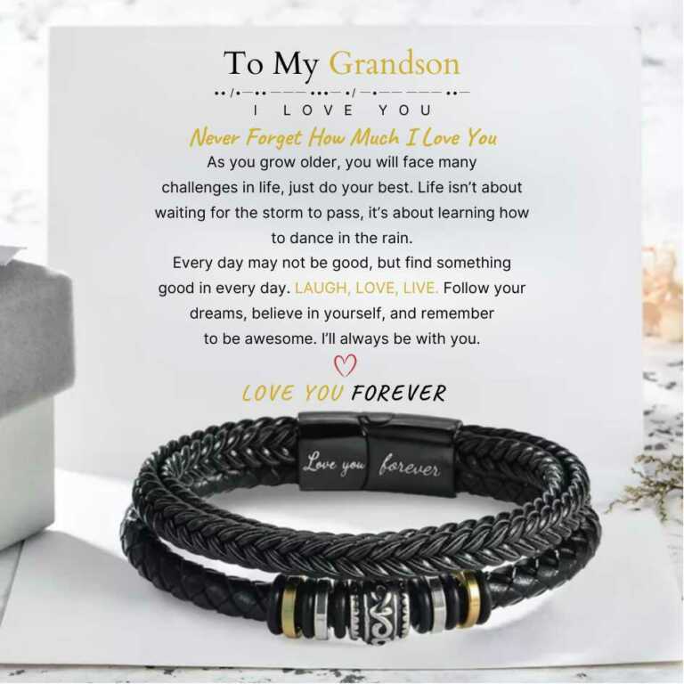 To My Grandson 'Love You Forever' Bracelet - Ellie Grace Jewellery