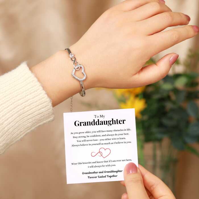 To My Granddaughter Infinity Heart Bracelet Ellie Grace Jewellery