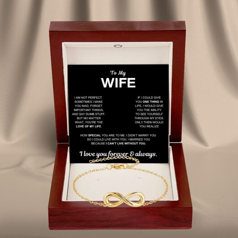 Infinity Name Bracelet for Wife – Ellie Grace Jewellery
