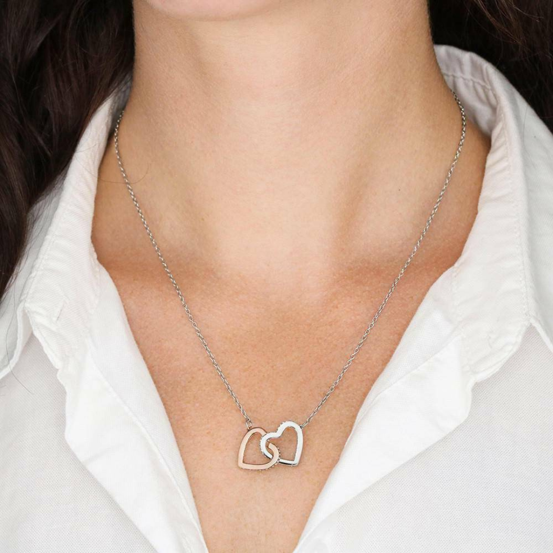 To My Granddaughter Interlocking Heart Necklace Never Forget That I Love You Ellie Grace Jewellery